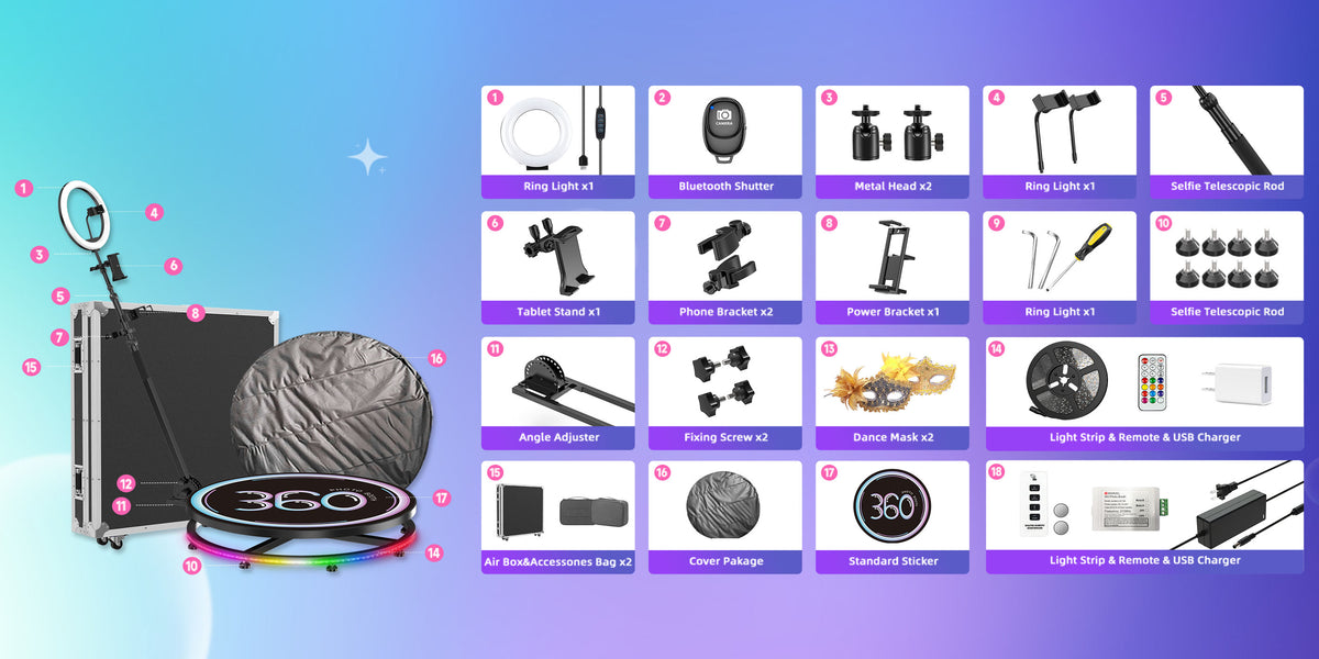 Photo booth Accessories & Parts – MWE360 photo booth