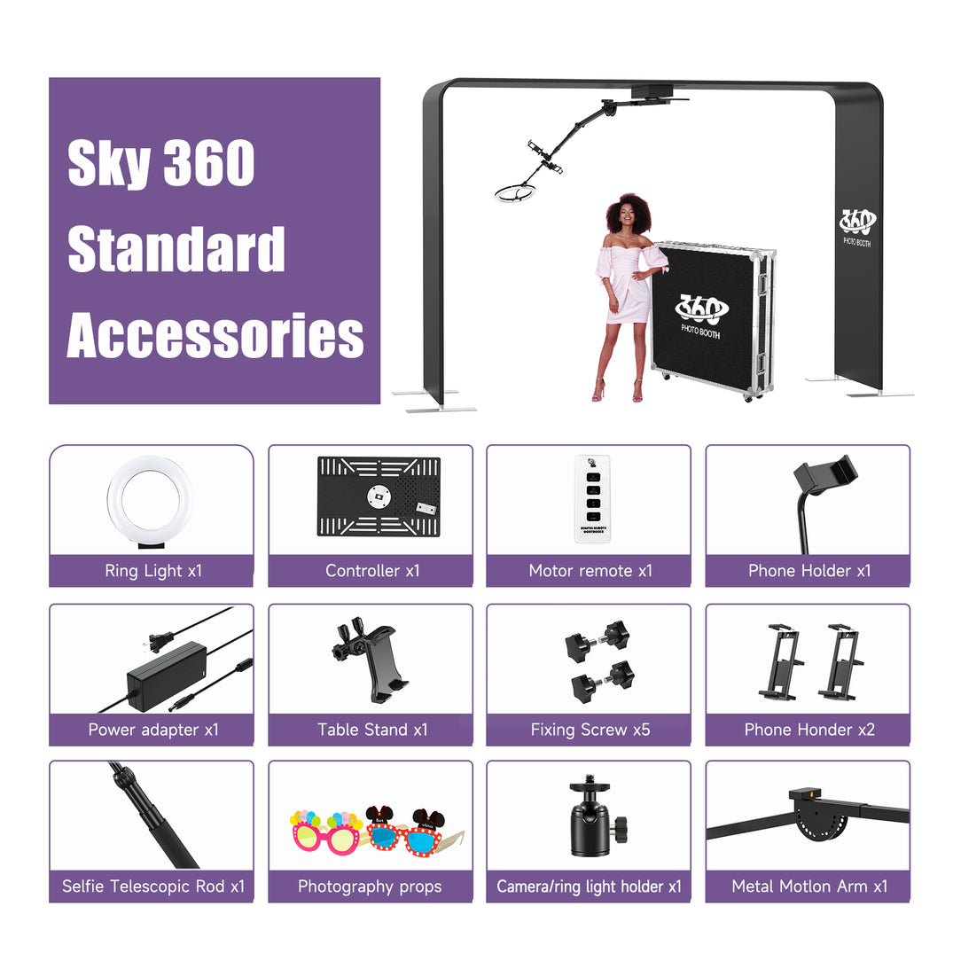 MWE Sky overhead 360 photo booth for sale – MWE360 photo booth